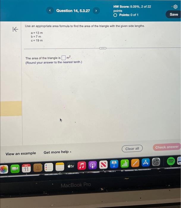 Solved Use an appropriate area formula to find the area of | Chegg.com
