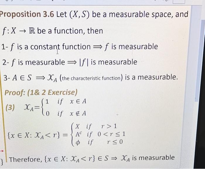 Solved Proposition 3 6 Let X S Be A Measurable Space And