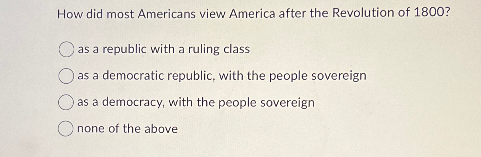 Solved How did most Americans view America after the | Chegg.com