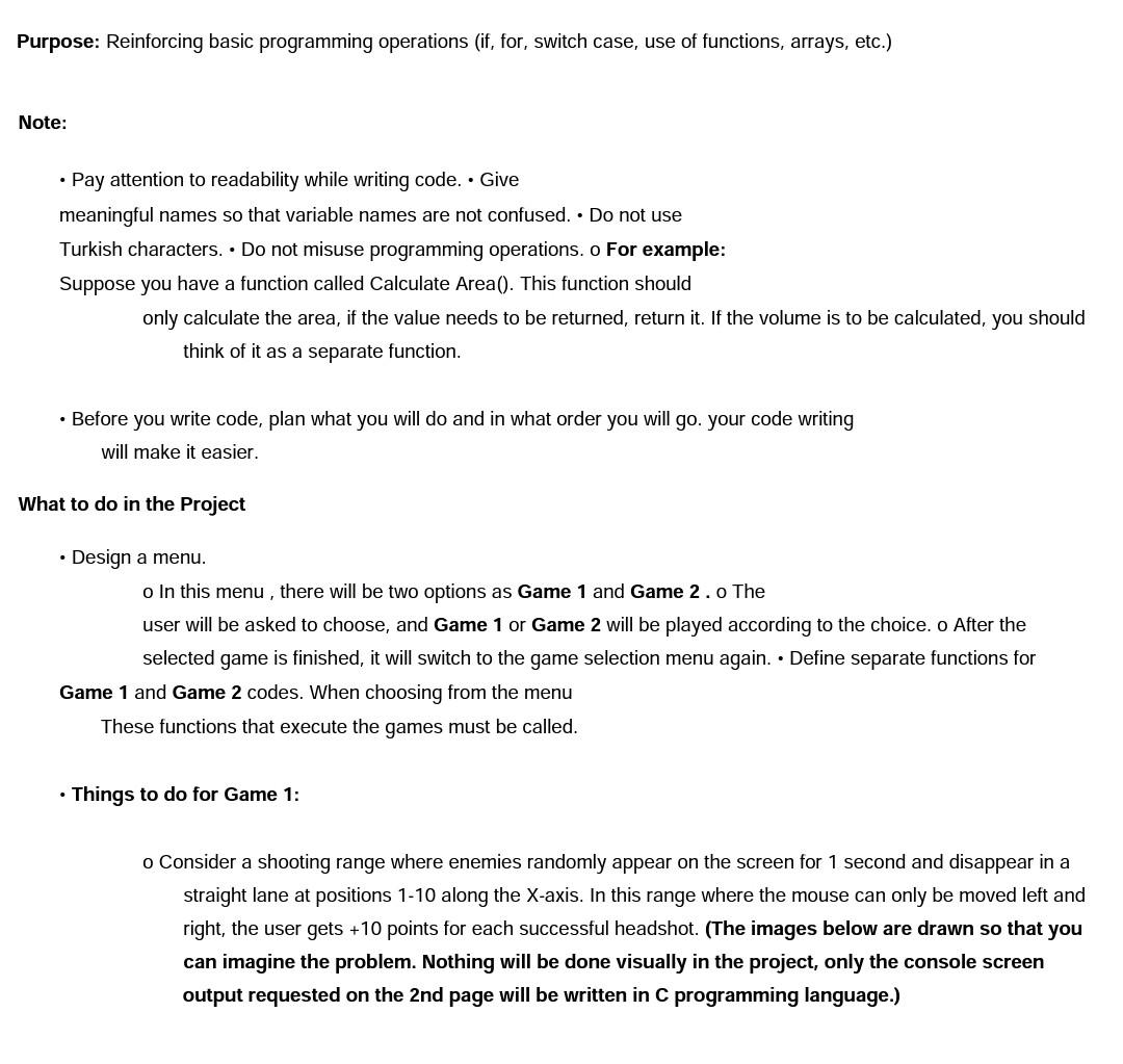 Solved Purpose: Reinforcing basic programming operations | Chegg.com