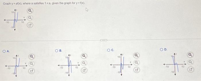 Solved Graph y=af(x), where a satisfies 1 | Chegg.com