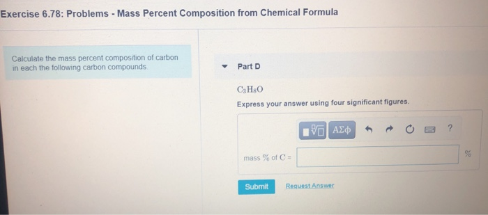 Solved Exercise 6.78: Problems - Mass Percent Composition | Chegg.com