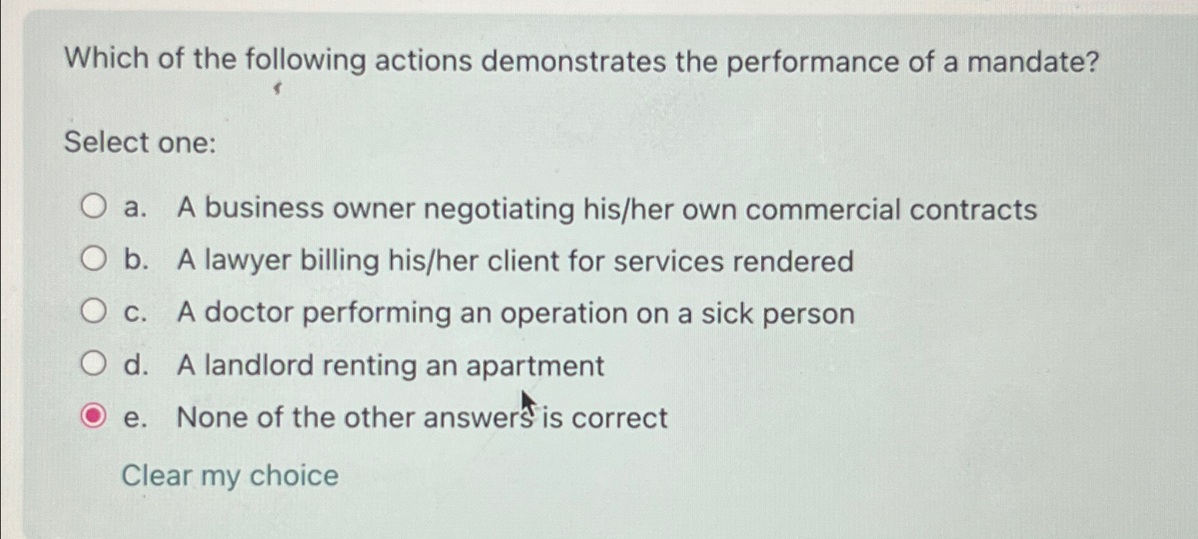 Solved Which of the following actions demonstrates the | Chegg.com
