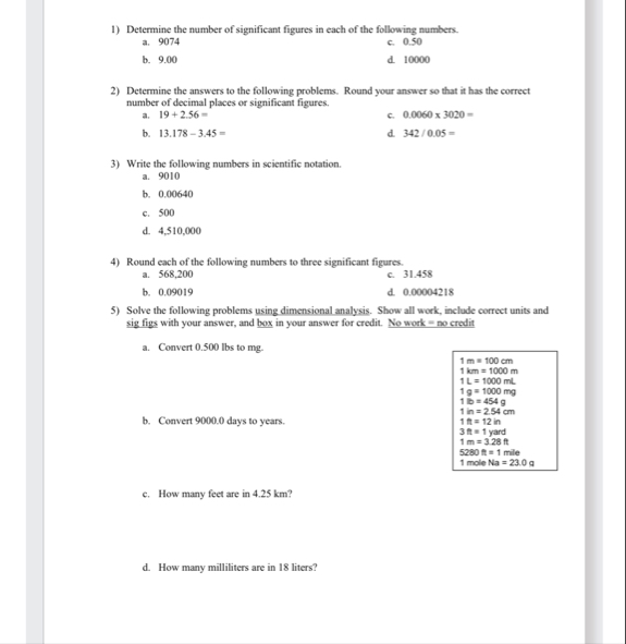 Solved Determine the number of significant figures in each | Chegg.com