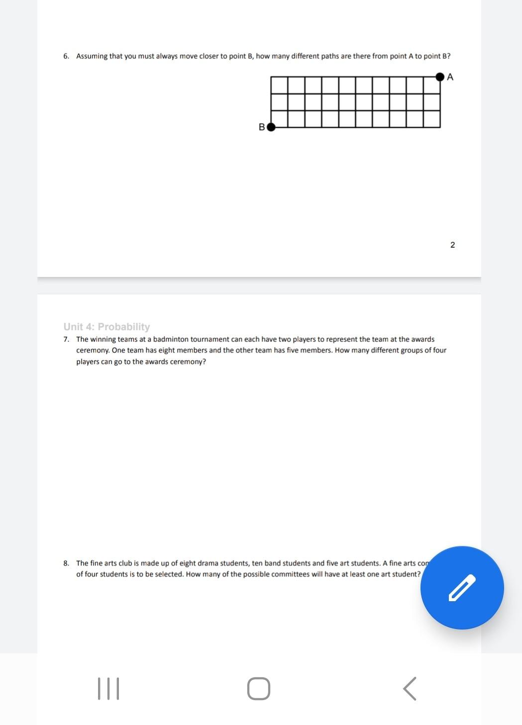 Solved 6. Assuming that you must always move closer to point | Chegg.com
