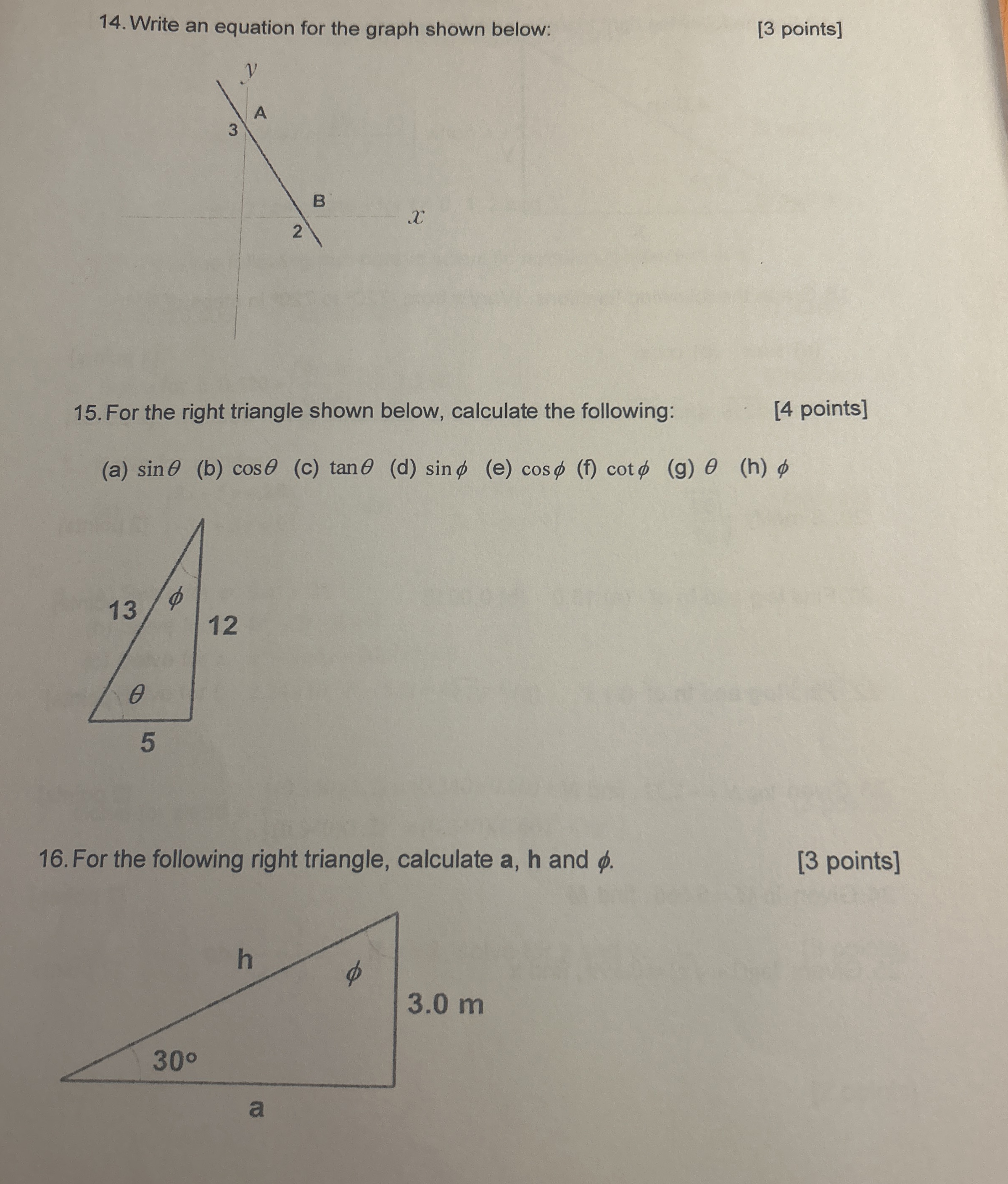 Solved Write an equation for the graph shown below:[3 | Chegg.com