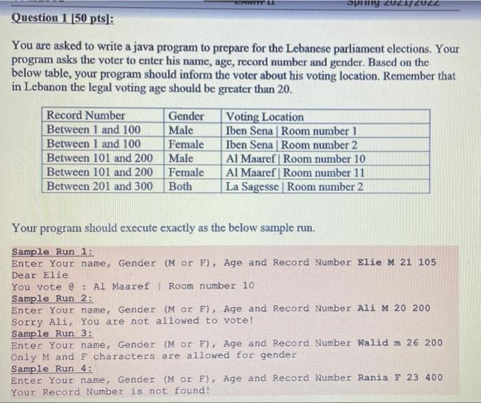 Solved Java Program Please If The Question Can Be Solved 1967