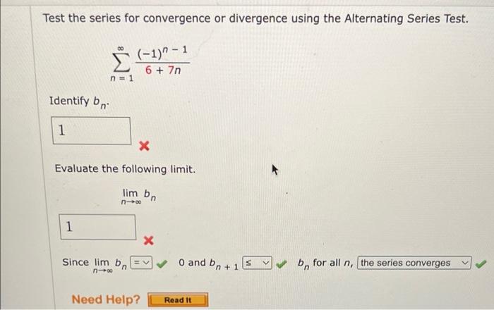 Solved Test the series for convergence or divergence using | Chegg.com
