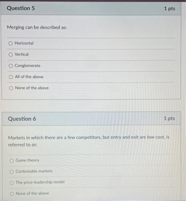 Solved Question 5. Merging can be described as:Question 6. | Chegg.com