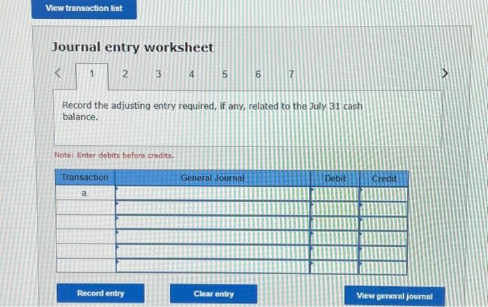 Solved Journal entry worksheet Record the adjusting entry | Chegg.com