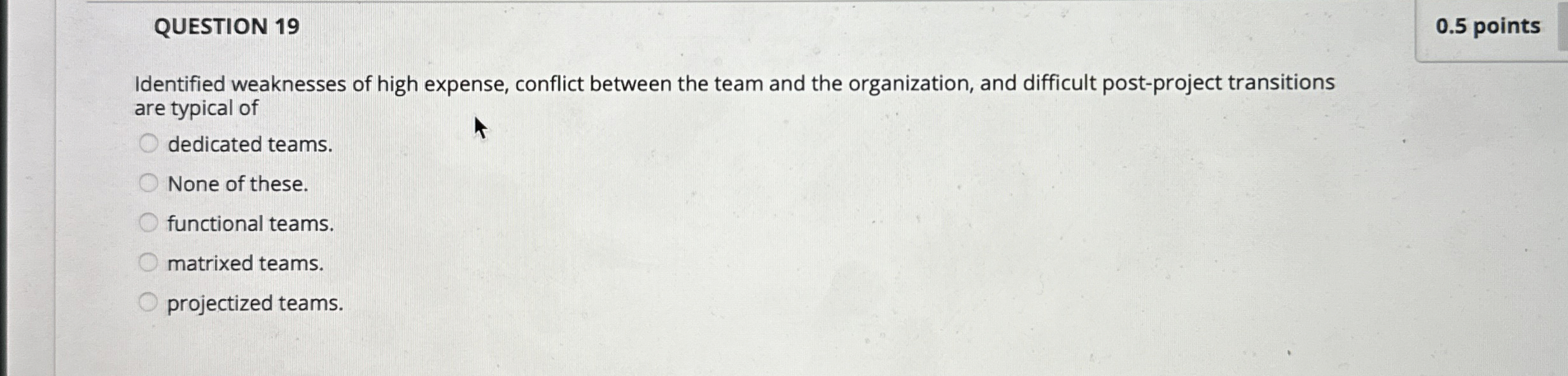 Solved QUESTION 19Identified weaknesses of high expense, | Chegg.com