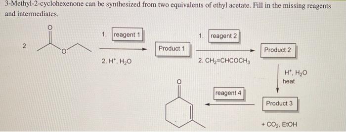 Solved 3-Methyl-2-cyclohexenone can be synthesized from two | Chegg.com