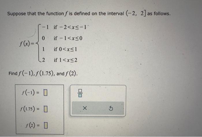 Solved Suppose that the function f is defined on the | Chegg.com