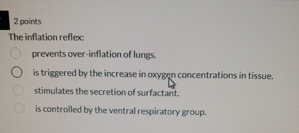 Solved 2 ﻿pointsThe inflation reflex:prevents over-inflation | Chegg.com