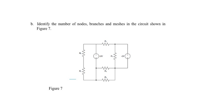 Solved b. Identify the number of nodes, branches and meshes | Chegg.com
