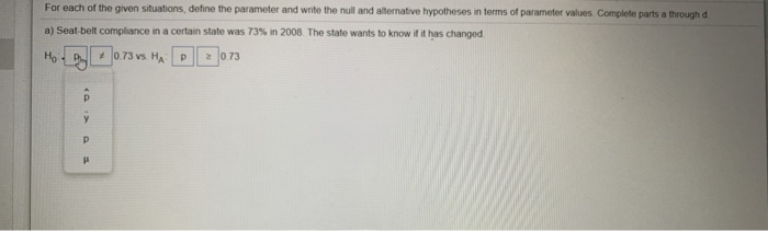 Solved For each of the given situations, define the | Chegg.com