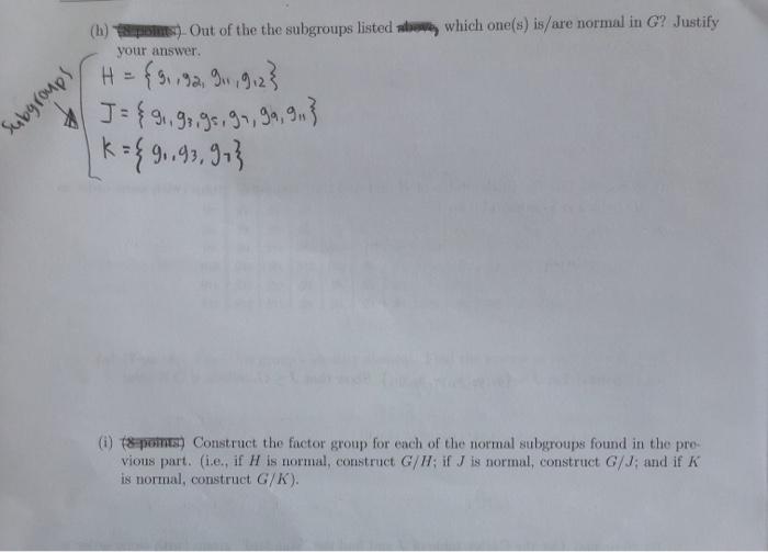 Solved 8. Let (G.) be a group of order 12 defined by the | Chegg.com