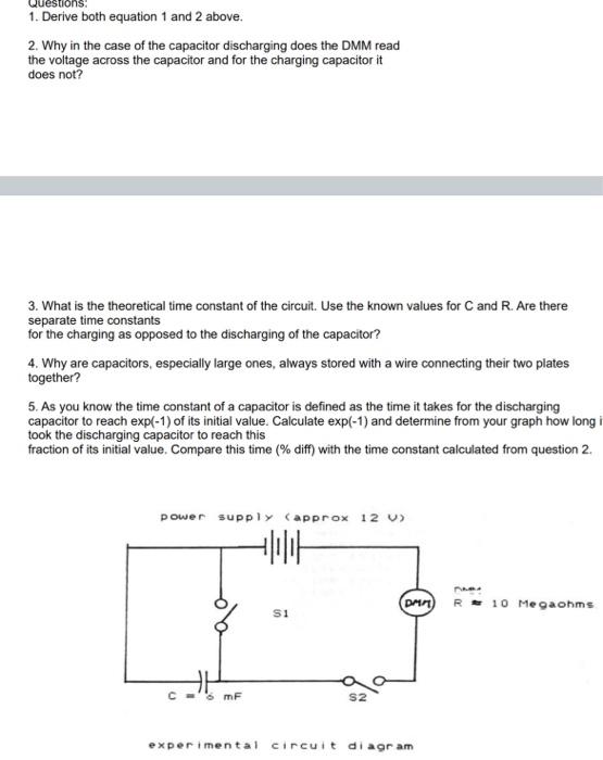 2 Why In The Case Of The Capacitor Discharging Does 3484