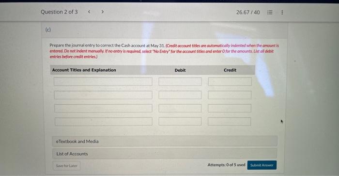 Current Attempt in Progress Martinez Corp, deposits | Chegg.com
