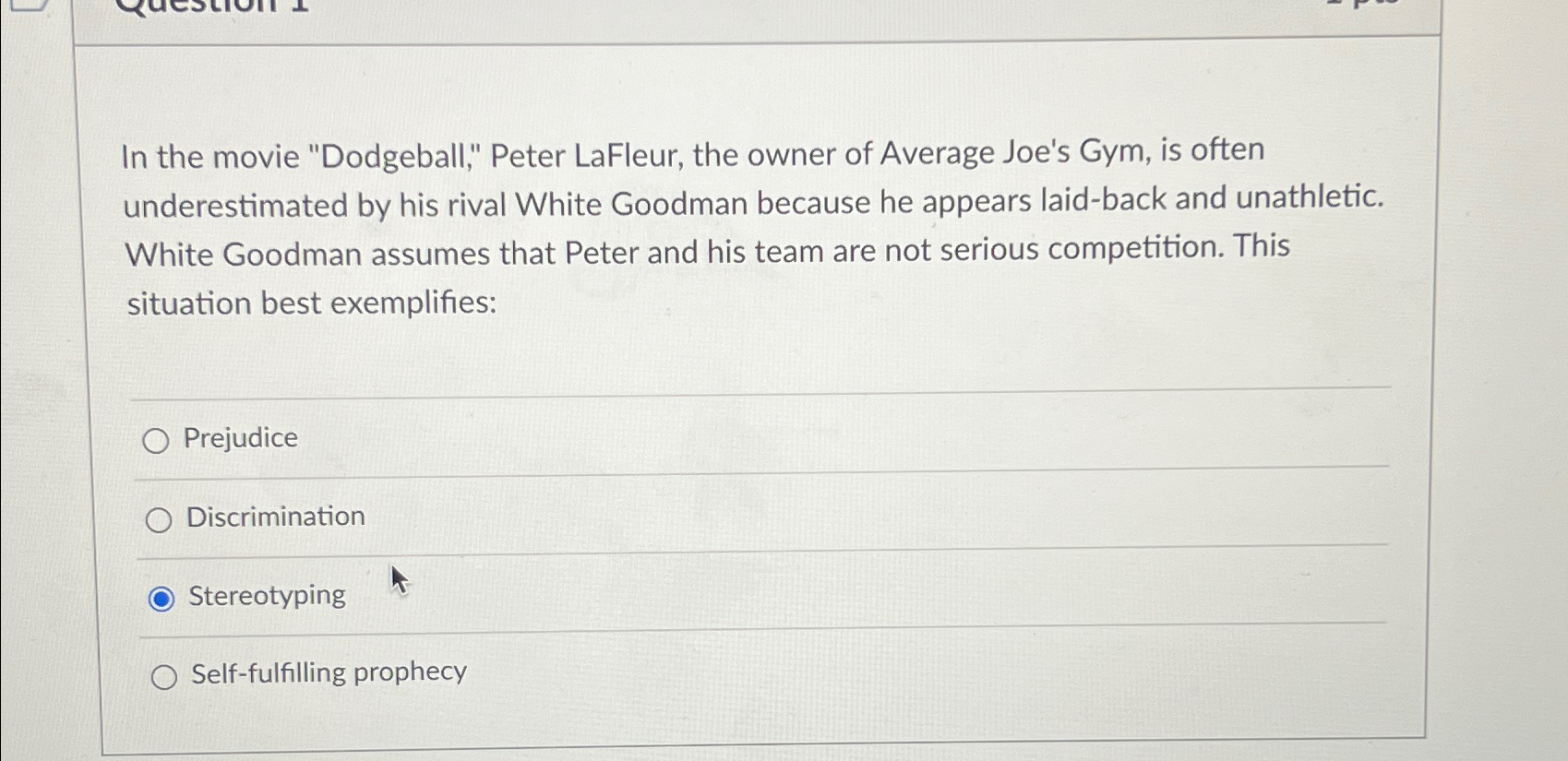 Solved In the movie "Dodgeball," Peter LaFleur, the owner of | Chegg.com