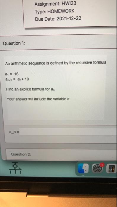 Solved Assignment: HW123 Type: HOMEWORK Due Date: 2021-12-22 | Chegg.com