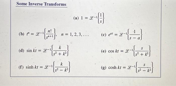 Solved Use appropriate algebra and Theorem 7.2.1 to find the | Chegg.com