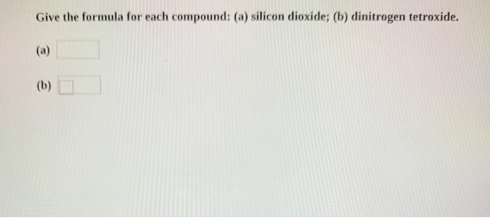 Silicon Dioxide Formula