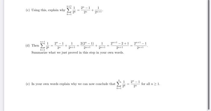 Solved Recall: (The Principle of Mathematical Induction | Chegg.com
