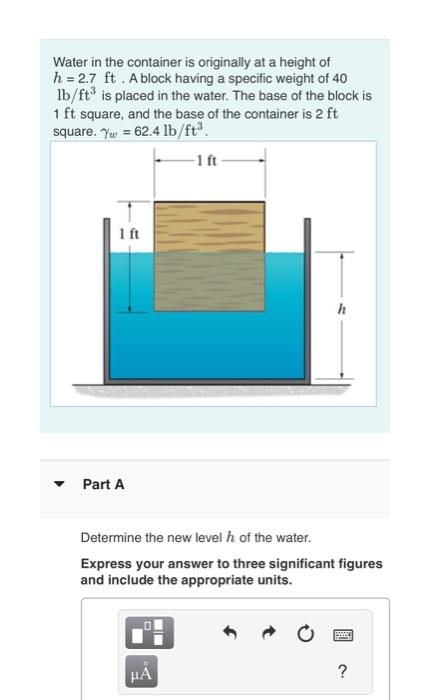 Solved Water in the container is originally at a height of | Chegg.com