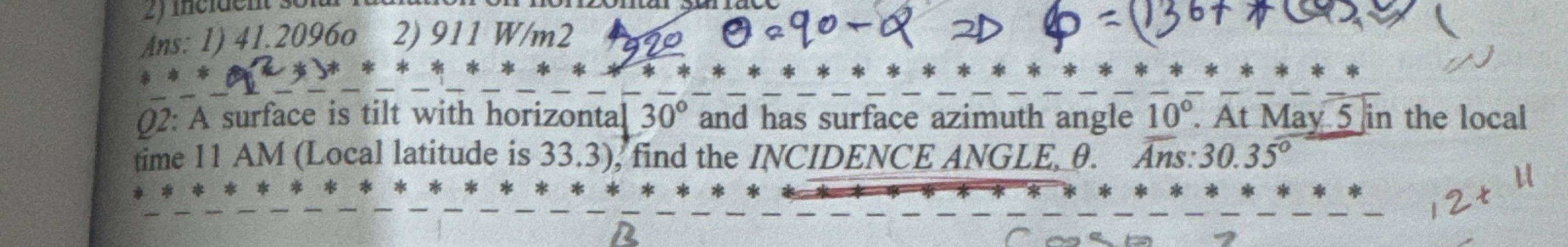 Solved Q2: A surface is tilt with horizontal 30° ﻿and has | Chegg.com