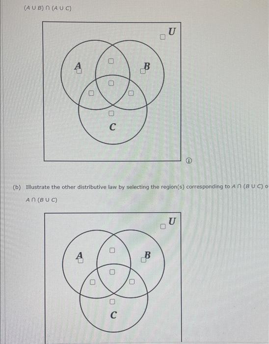 Solved Consider the Venn diagram below. (a) Illustrate one | Chegg.com