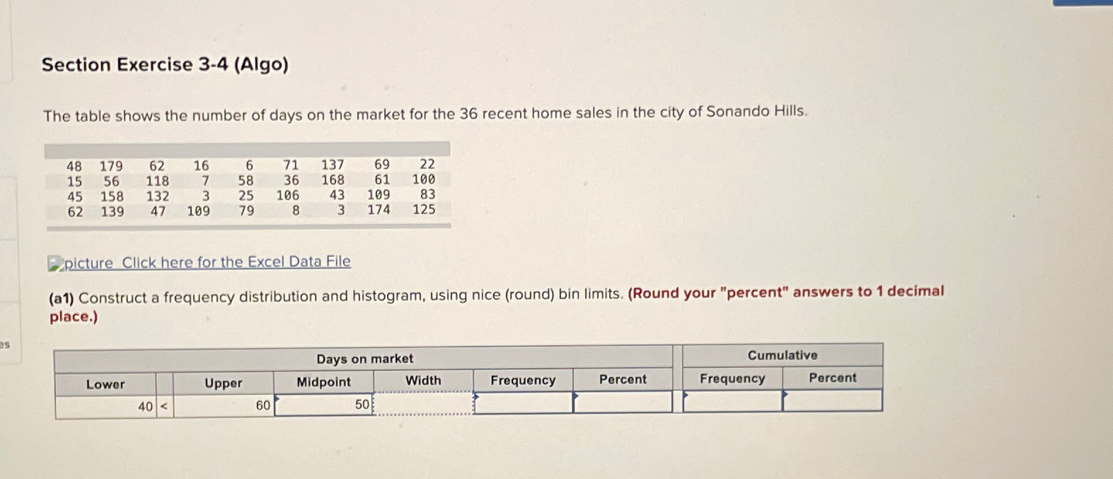 Solved Section Exercise 3-4 (Algo)The table shows the number | Chegg.com