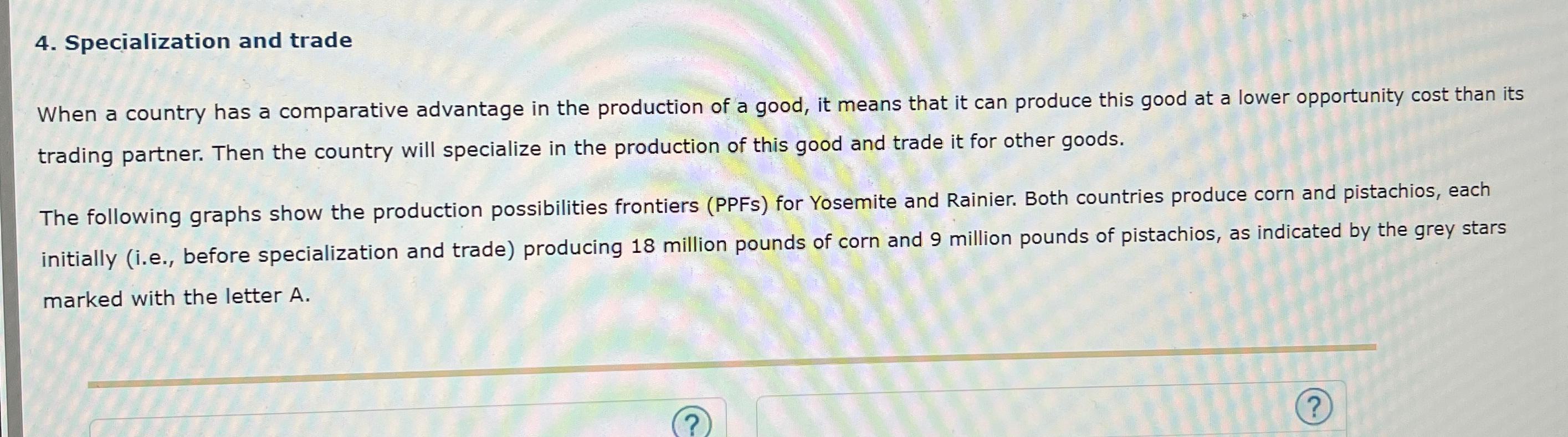 Solved Specialization and tradeWhen a country has a | Chegg.com