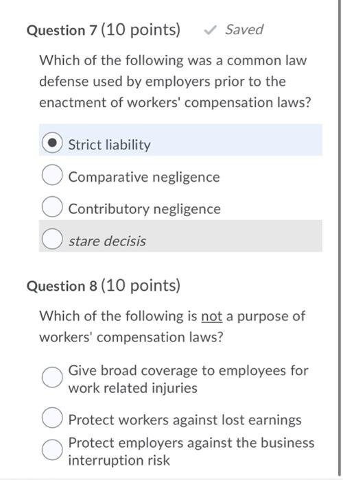 Solved Question 7 (10 points) Saved Which of the following | Chegg.com