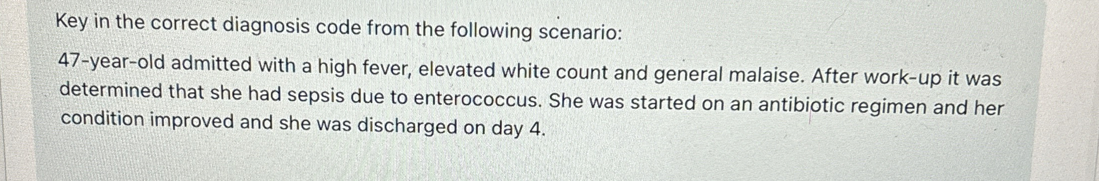 Solved Key in the correct diagnosis code from the following | Chegg.com