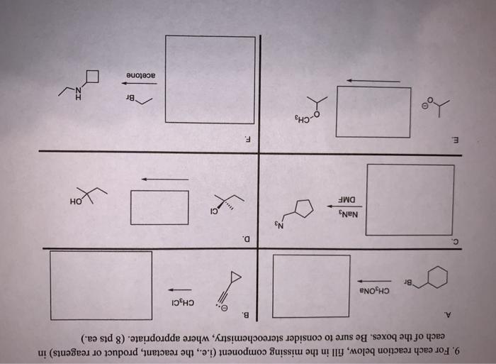 Solved For each reaction below, fill in the missing | Chegg.com