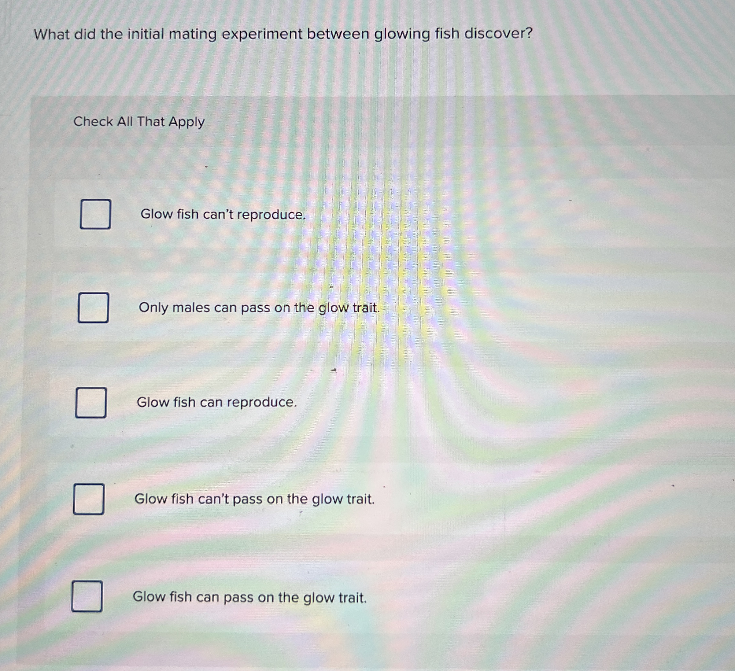 Solved What did the initial mating experiment between | Chegg.com