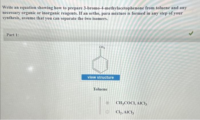 Solved Write an equation showing how to prepare | Chegg.com