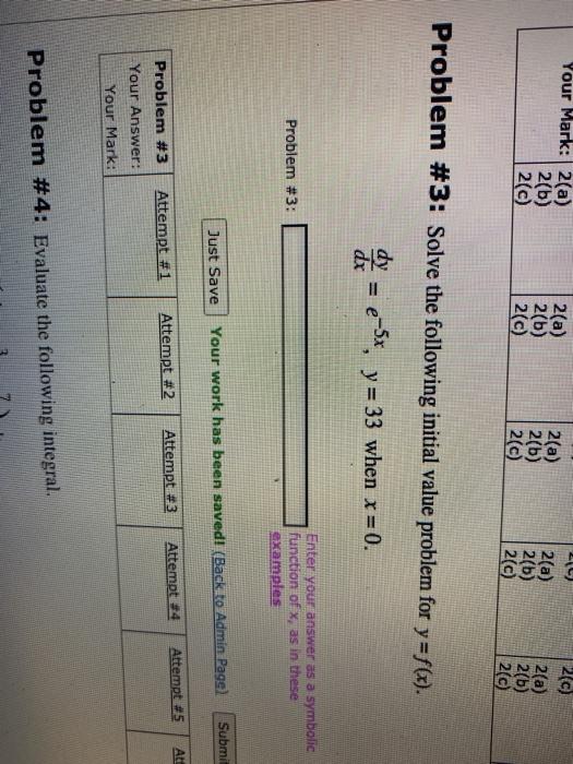 Solved 21 Your Mark: 2(a) 2(b) 2(c) 2(a) 2(b) 2(c) 2(a) 2(b) | Chegg.com