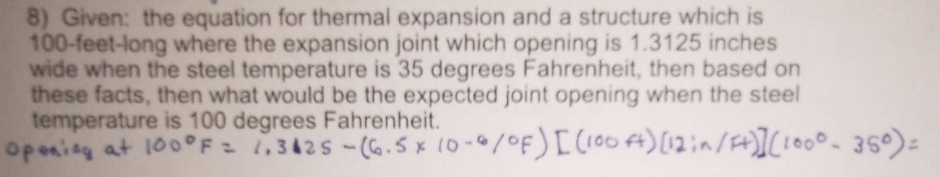 Solved Given: the equation for thermal expansion and a | Chegg.com