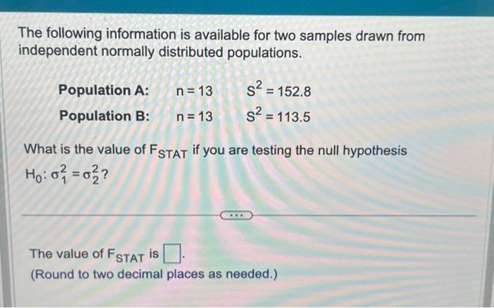 Solved The following information is available for two | Chegg.com