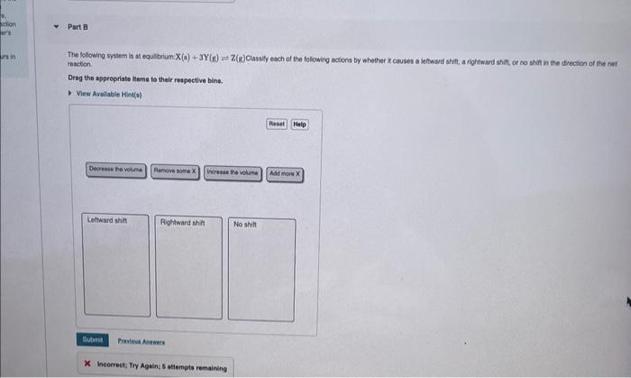 Solved The following syatem is at equal brium: | Chegg.com