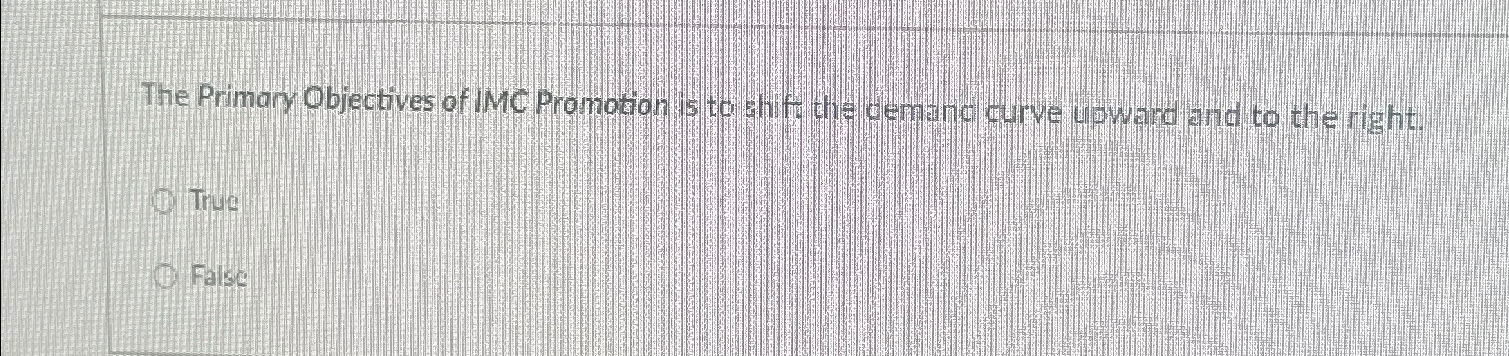 Solved The Primary Objectives of IMC Promotion is to hif the | Chegg.com