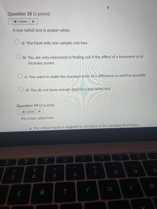 Solved d) μ=100 Question 15 ( 2 points) Which of the | Chegg.com