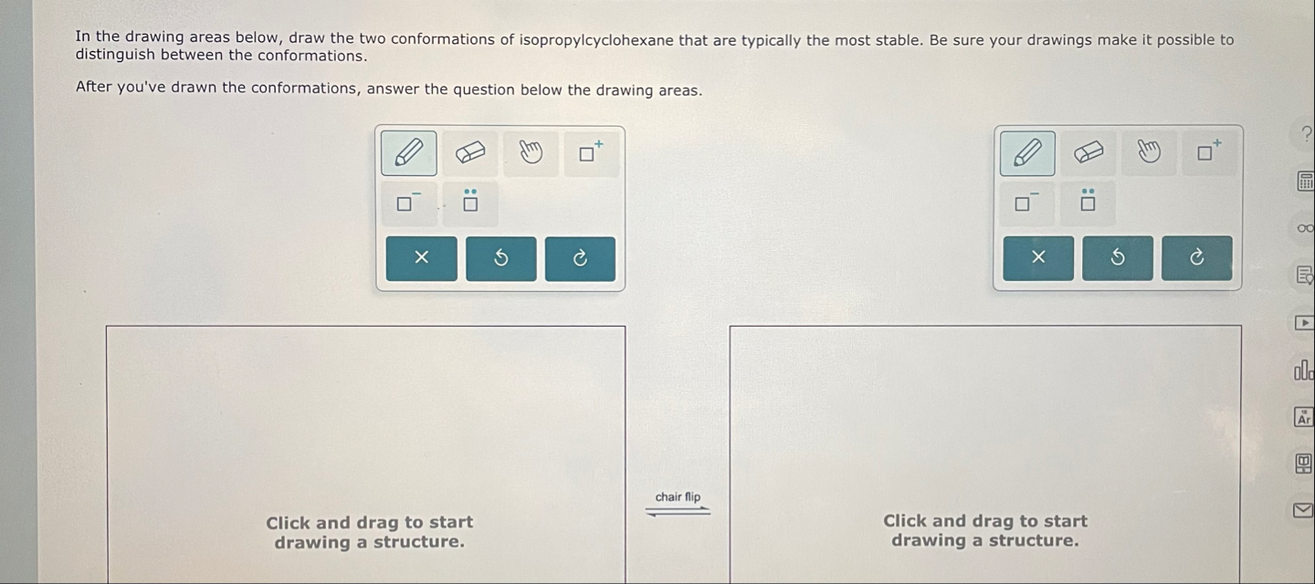 Solved In the drawing areas below, draw the two | Chegg.com