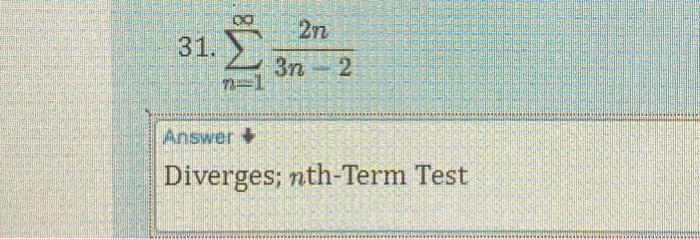 Solved Determining Convergence or Divergence In Exercises | Chegg.com