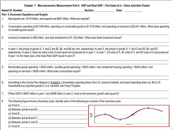 [Solved]: Chapter 7 Macroeconomic Measurement Part II: GDP