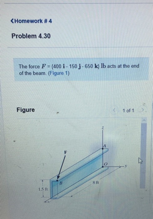 Solved Problem 4.30 ② 2018 Review The force F = 400 i | Chegg.com