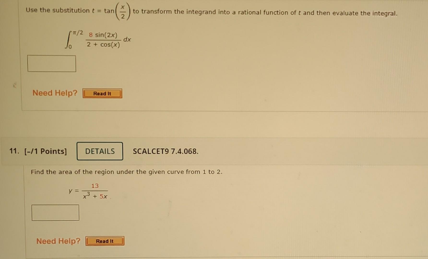 Solved Use the substitution t=tan(2x) to transform the | Chegg.com