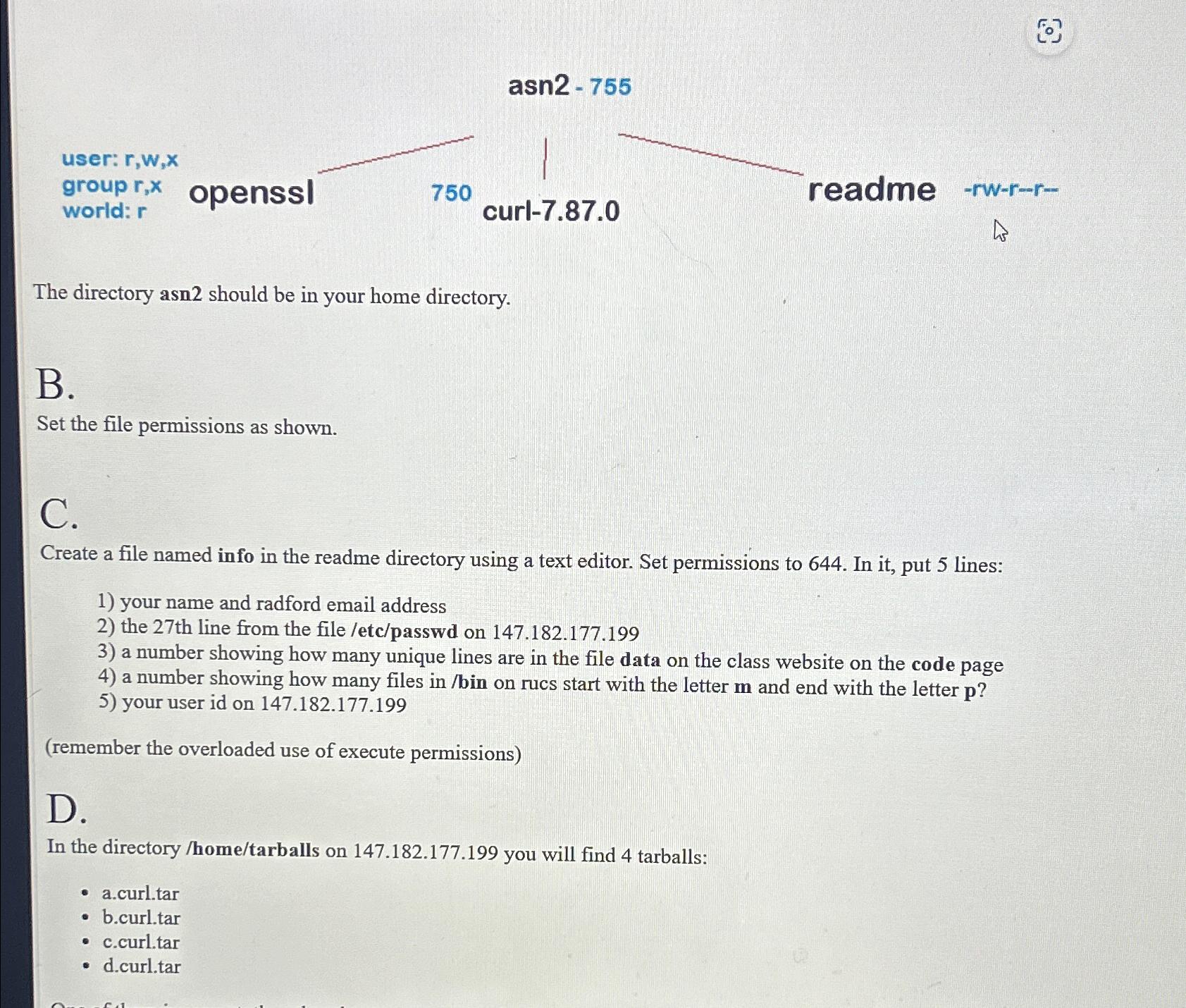 Solved The directory asn 2 ﻿should be in your home | Chegg.com